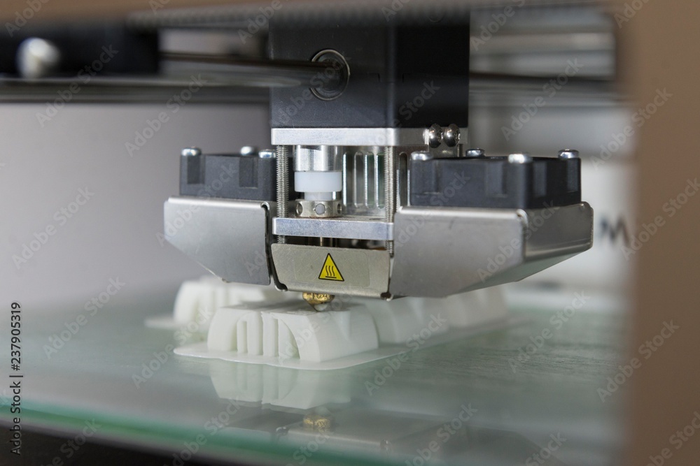 3d printer print head. 3d technology printer. Stock Photo | Adobe Stock