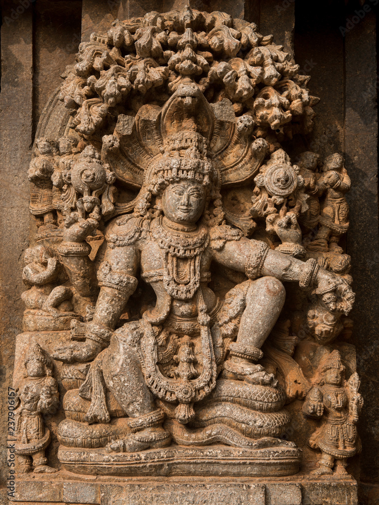 Fotka „Artistic stone sculptures and carvings of Hindu Gods and ...