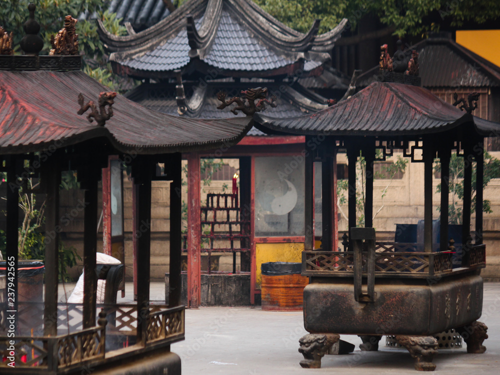 Various smoking incence containers for wishing and worshipping in a ...