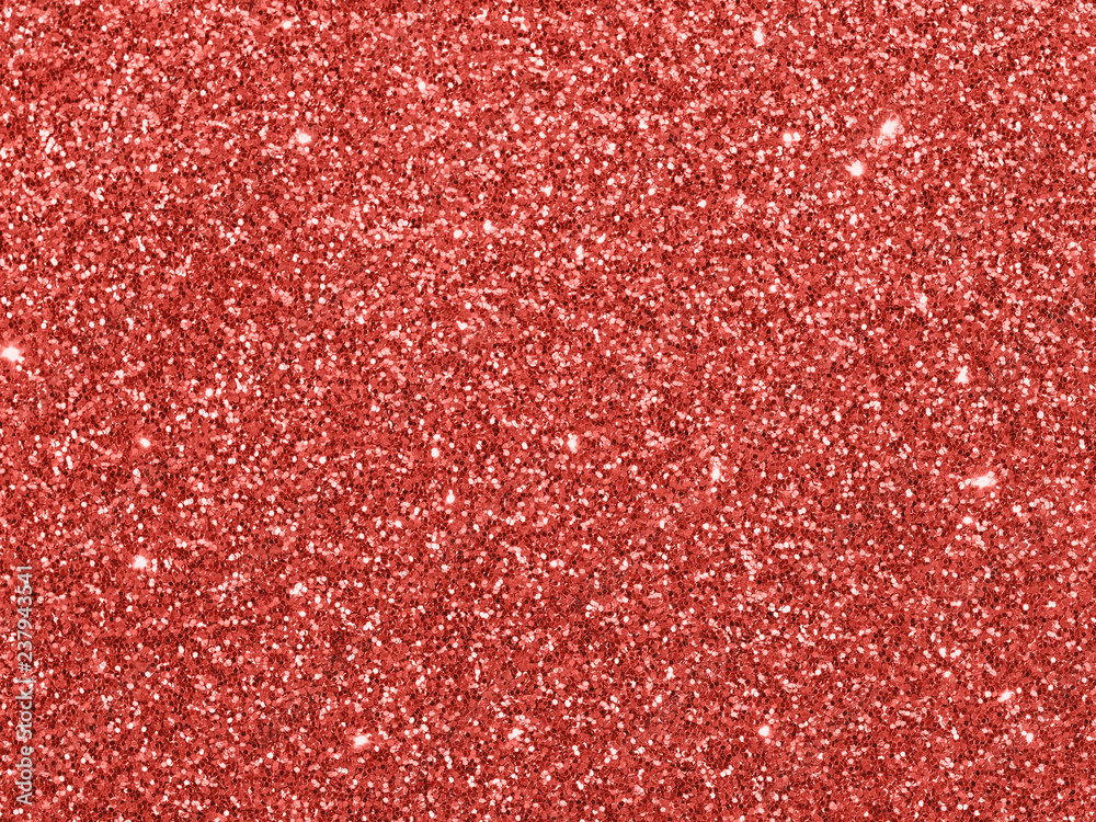 Sparkling background made of Living Coral 2019 lights. Festive blurred ...