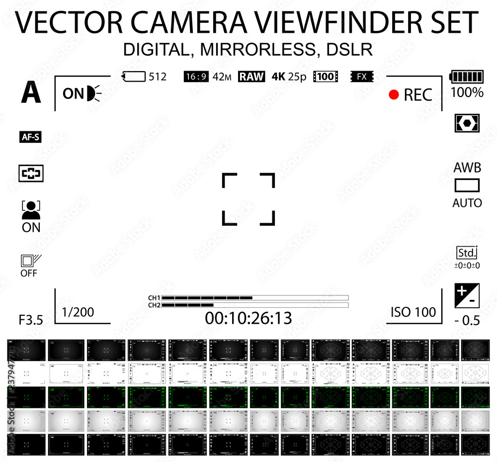Camera focusing screen 65 in 1 pack - digital, mirorless, DSLR ...