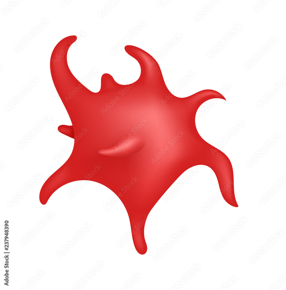 Platelet cell. Vector illustration isolated on white background Stock ...