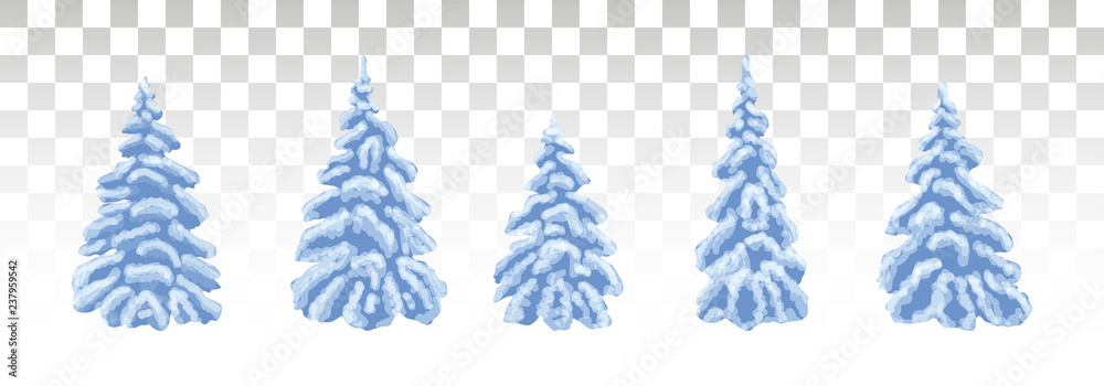 Pine Tree Drawing Snow