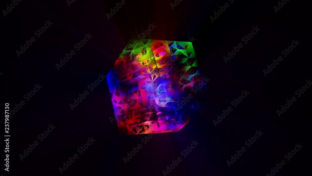 Colorful 3D cube Audio Spectrum Map background loop (100 bpm) - Motion ...