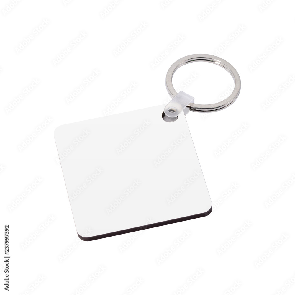 Blank key ring isolated on white background. Key chain for your design ...
