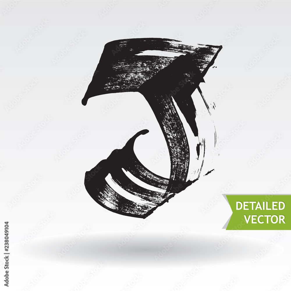 Calligraphy hand lettering alphabet. Highly detailed vector font Stock ...