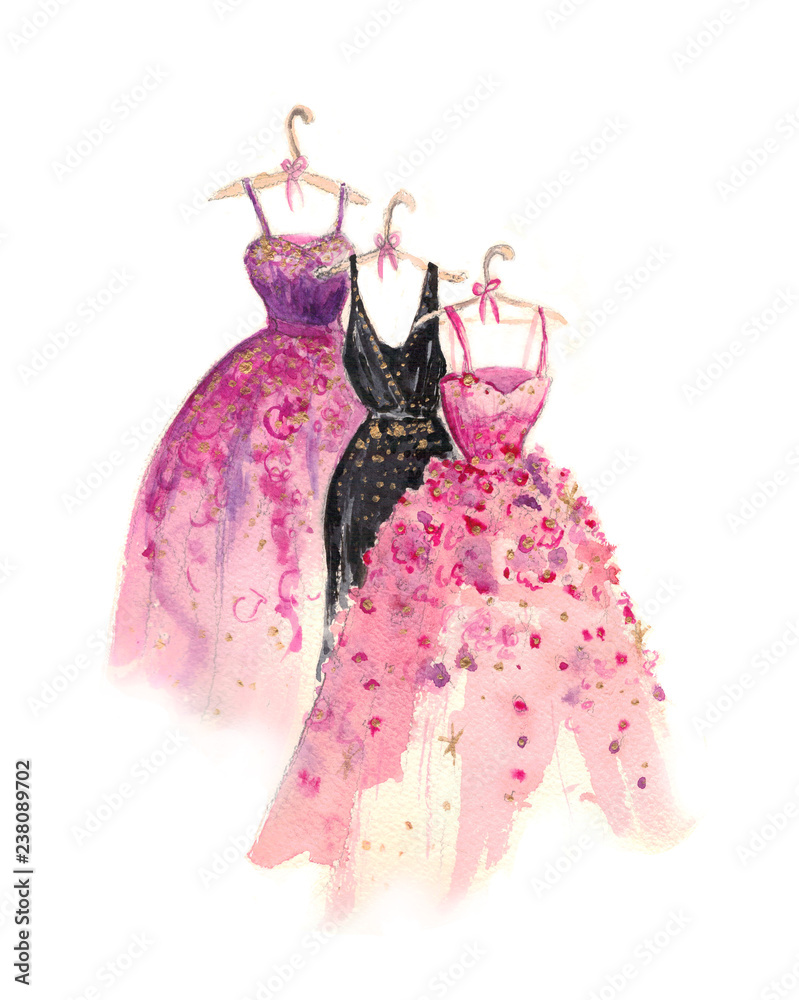 Watercolor Fashion Dress