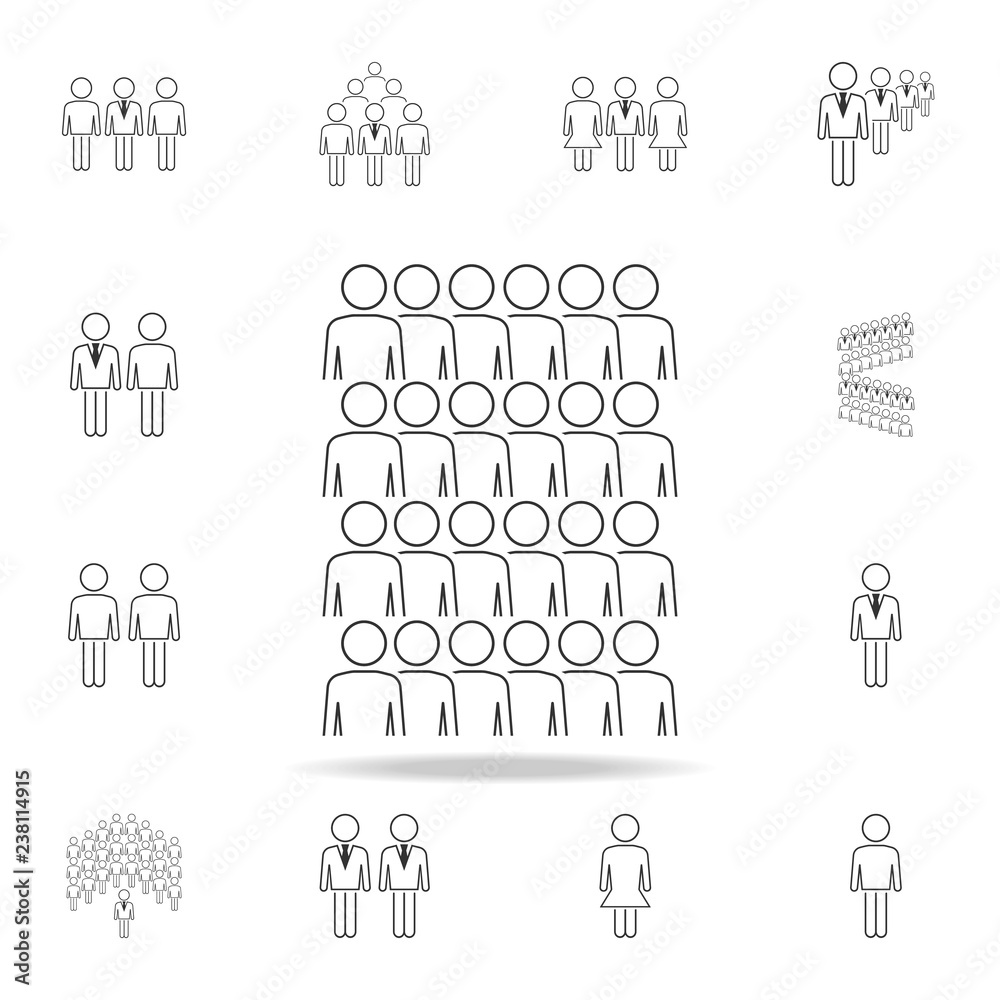 customer base icon. Detailed set of people in work icons. Premium ...