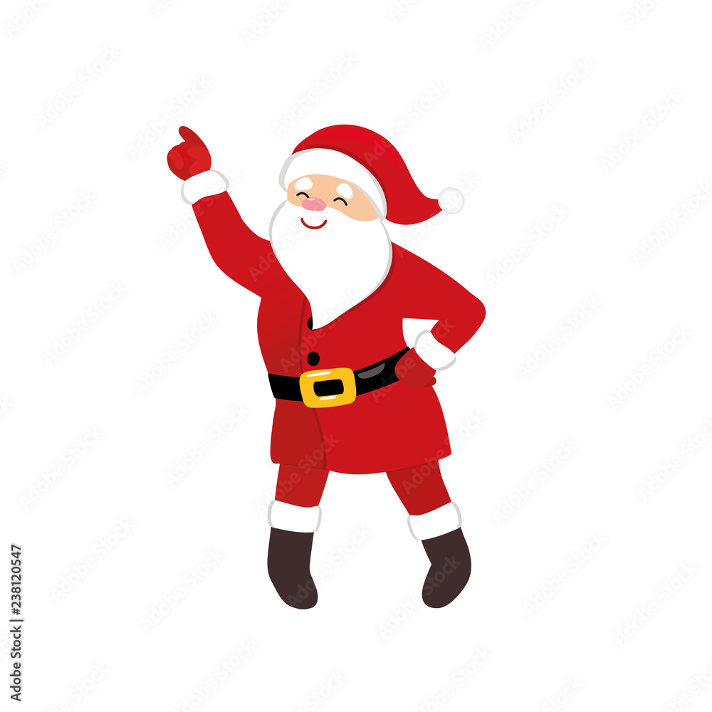 Cartoon Santa disco dancer, quirky comic animation character, funny ...