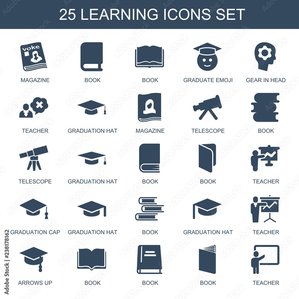 learning icons. Trendy 25 learning icons. Contain icons such as ...