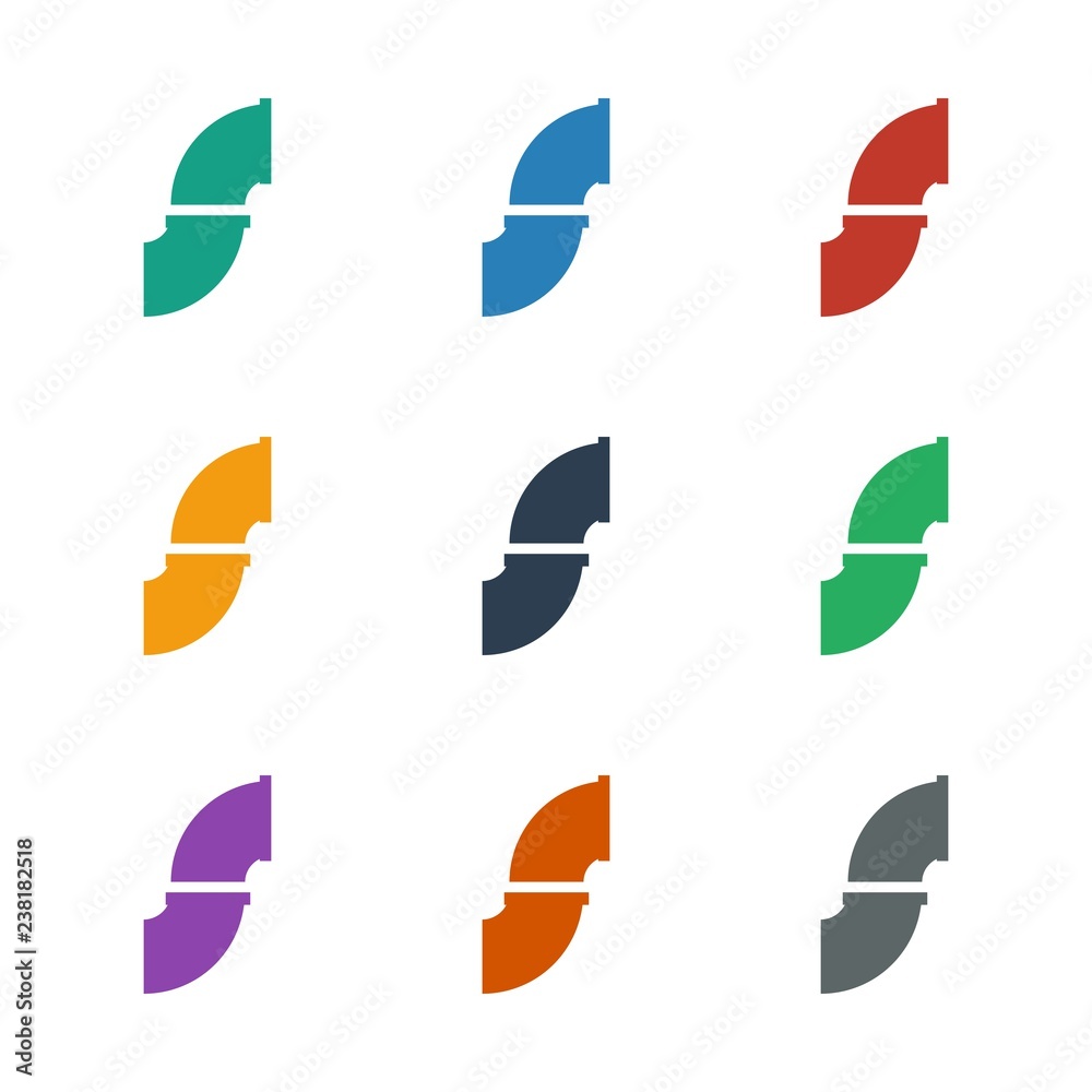 pipe icon white background. Editable filled pipe icon from construction ...