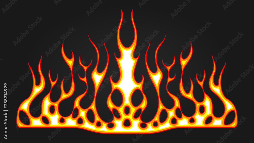 Blazing fire decals for the hood of the car. Hot Rod Racing Flames ...