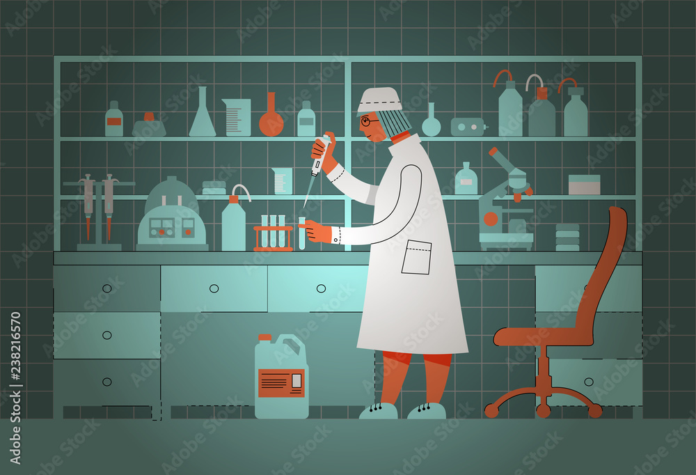 Biological laboratory. Laboratory assistants work in the laboratory ...