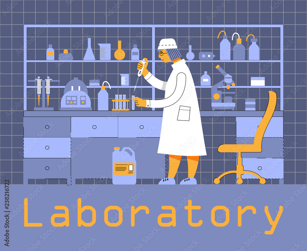 Biological laboratory. Laboratory assistants work in the laboratory ...