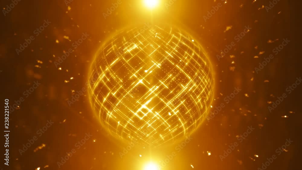 4k Abstract Light Sphere Glowing Background/ 4k animation of an ...