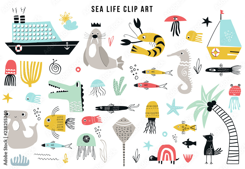 Aquatic Life Clip Art