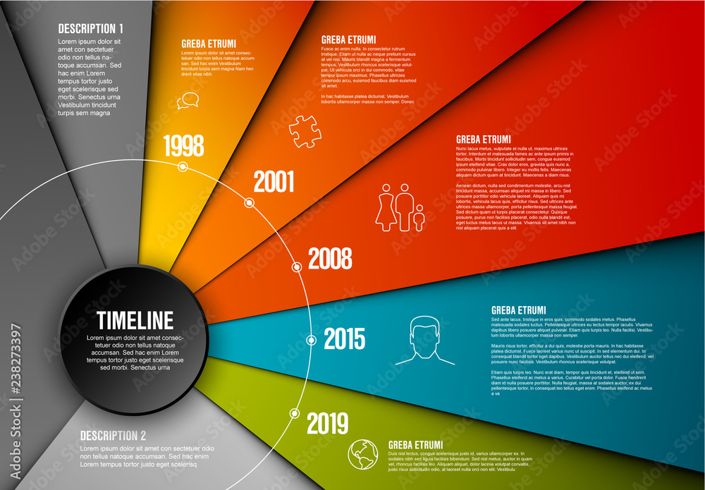 Circular Timeline Infographic Layout Stock Template | Adobe Stock Circular Timeline Infographic Layout Stock Template | Adobe Stock