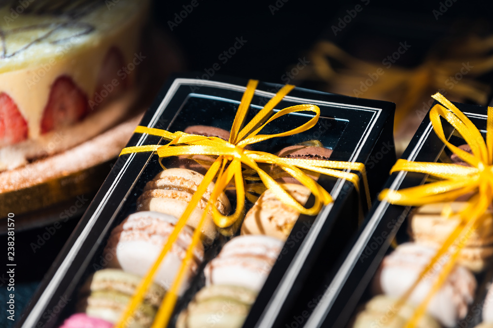 Colorful Macaroons Display