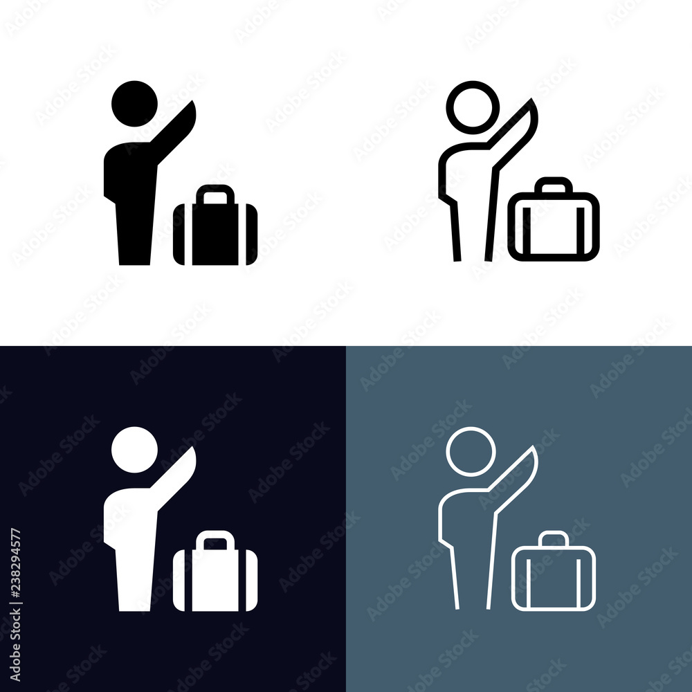 Pickup Location Icon Set Stock Vector | Adobe Stock
