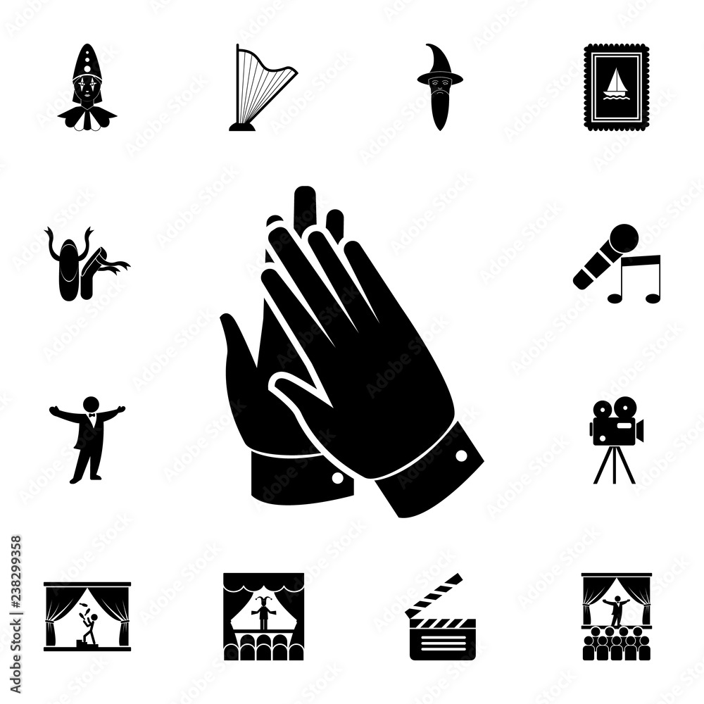 applause icon. Detailed set of theater icons. Premium graphic design ...