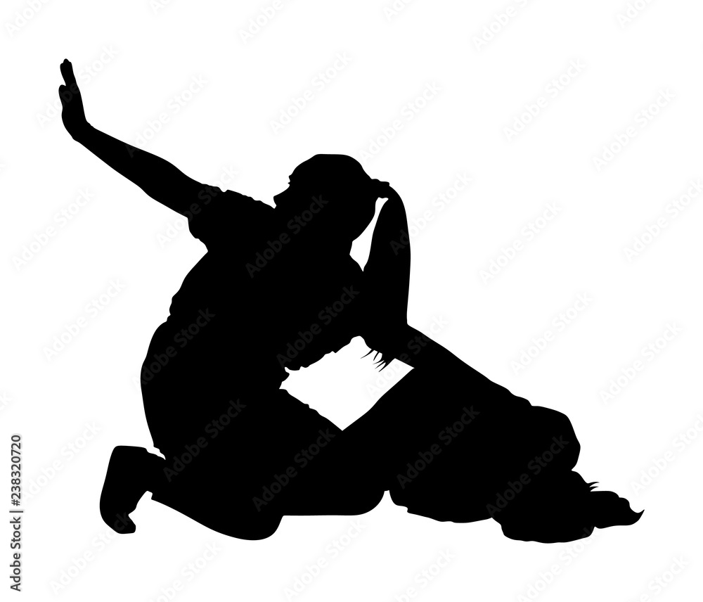 Vetor de Paramedic rescue patient first aid vector silhouette. Woman in ...