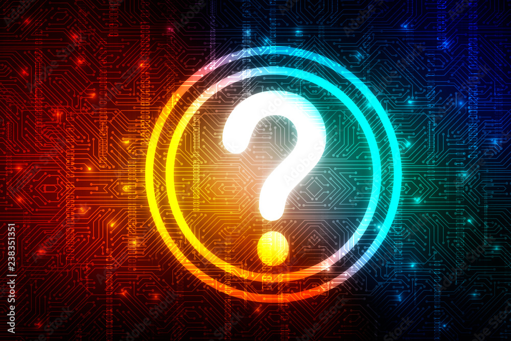 2d illustration question mark Stock Illustration | Adobe Stock