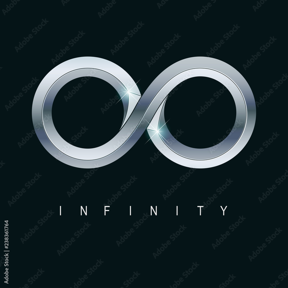vector of metallic infinity with shiny texture Stock Vector | Adobe Stock