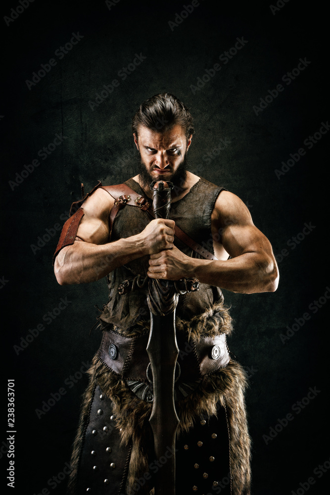 Portrait of a barbarian Stock Photo | Adobe Stock