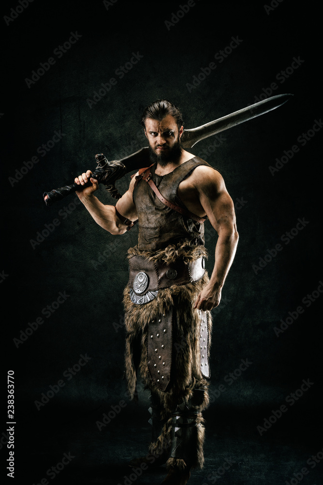 Portrait of a barbarian Stock Photo | Adobe Stock