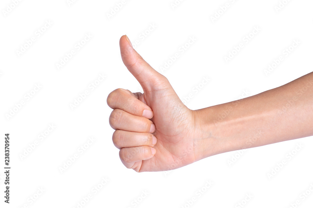 Isolated image of human hand sign or symbol in white background Stock ...