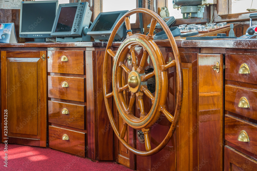instruments for marine navigation in the captain's cabin. Nave Italia ...