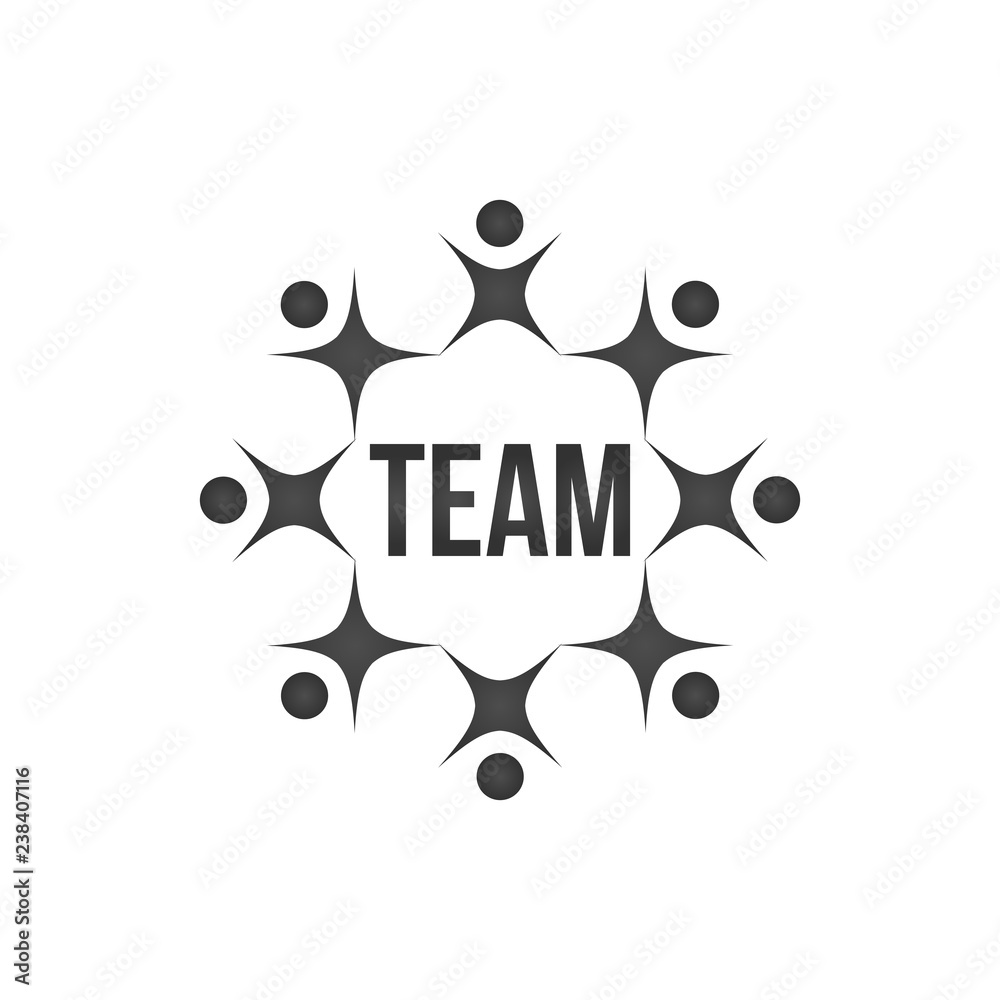 abstract black people together as circle teamwork or teambuilding ...