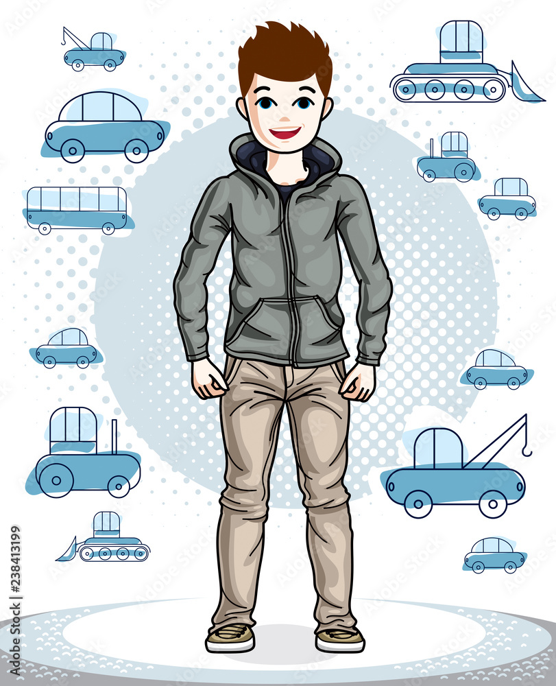 Stylish Boy Cartoon