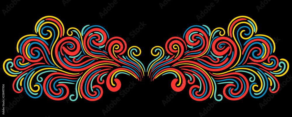 Abstract curly element for design, swirl, curl. Vector illustration ...