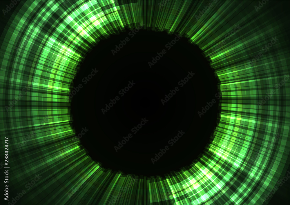 green abstract circle background, digital overlap layer line, simple ...