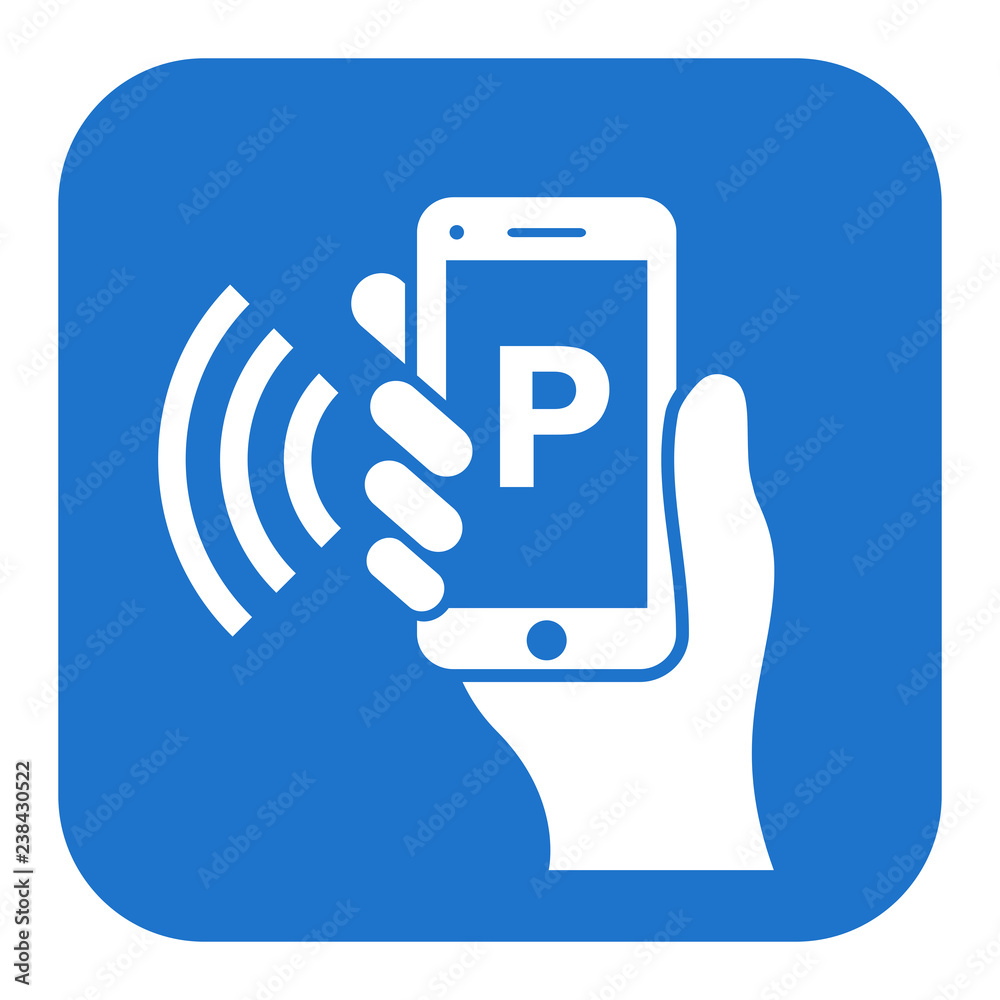 Parking app vector icon Stock Vector | Adobe Stock