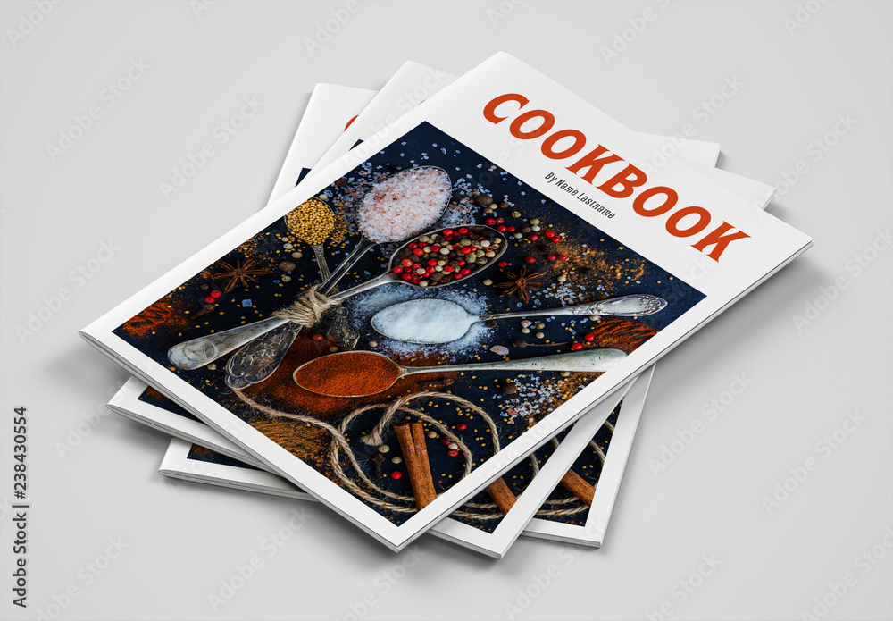 Cookbook Layout Stock Template | Adobe Stock