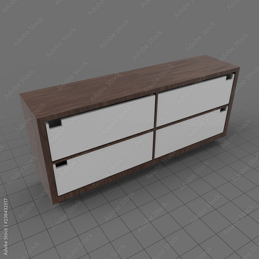 Modern dresser Stock 3D asset | Adobe Stock