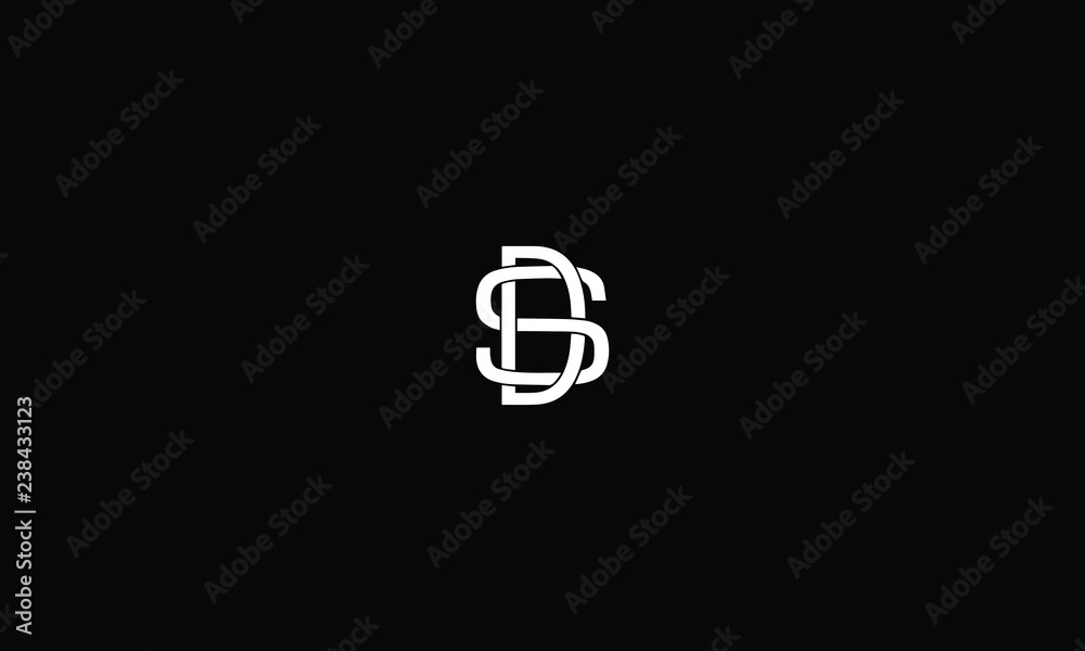 LETTER D AND S LOGO WITH NEGATIVE SPACE EFFECT FOR LOGO DESIGN OR ...