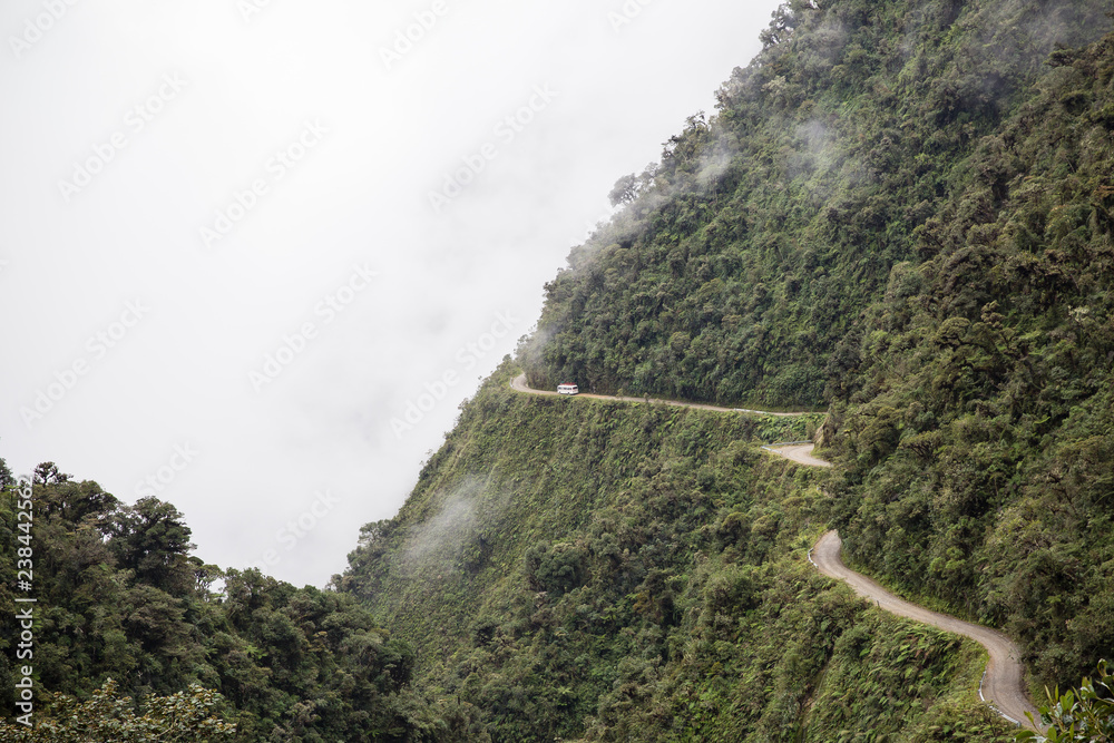 Yungas Road, also known as ‘Death Road’ due to its notoriously high ...