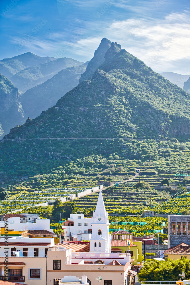Los Silos the beautiful little town between the Atlantic coast and the ...