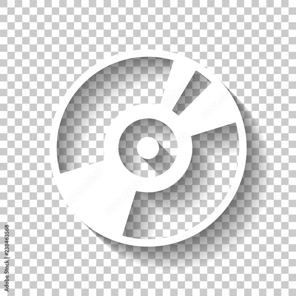 Vintage vinyl, audio disc, dj player. Simple icon, music logo. White ...