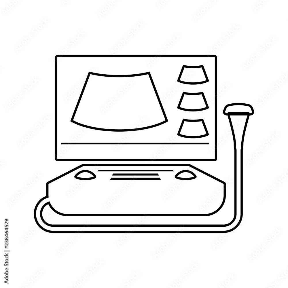 Digital Ultrasonic Diagnostic icon. Element of cyber security for ...