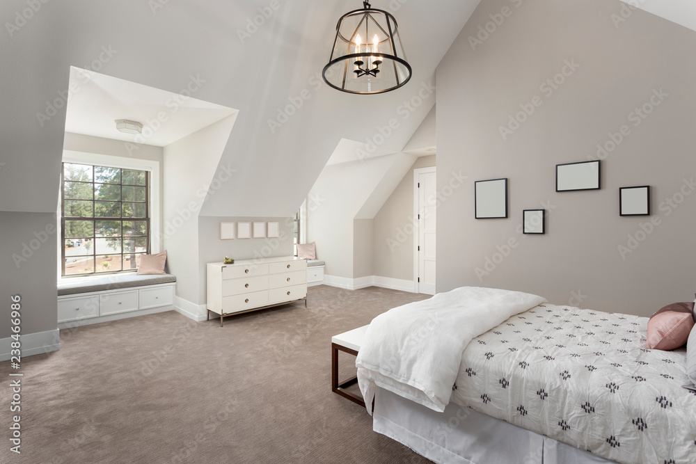 Interior view of modern bedroom Stock Photo | Adobe Stock