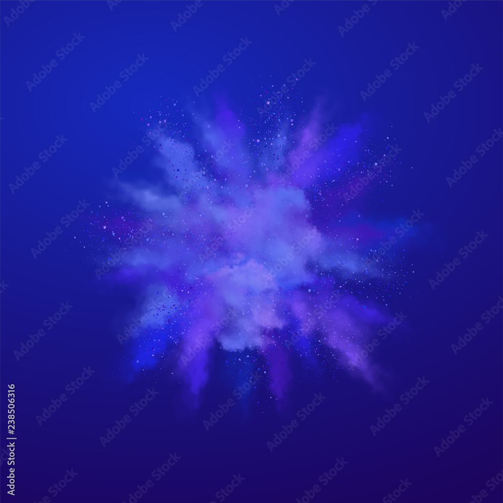 Explosion of Blue Powder Stock Vector | Adobe Stock