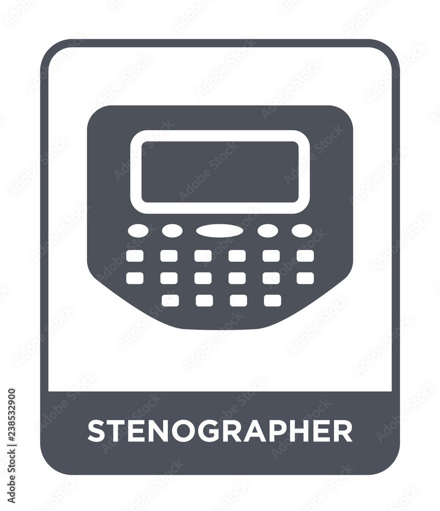 stenographer icon vector Stock Vector | Adobe Stock