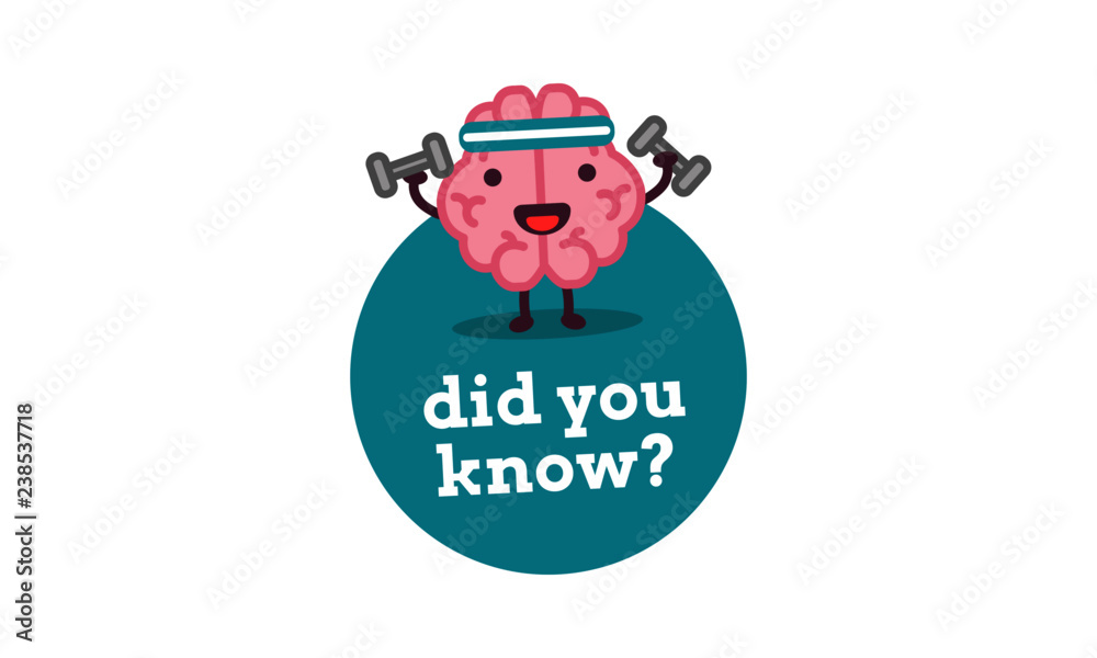 Did You Know with Brain Cartoon Vector Illustration Stock Vector ...