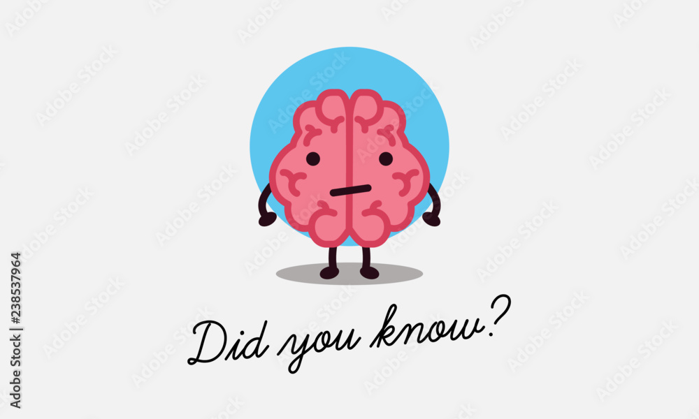Did You Know with Brain Cartoon Vector Illustration Stock Vector ...