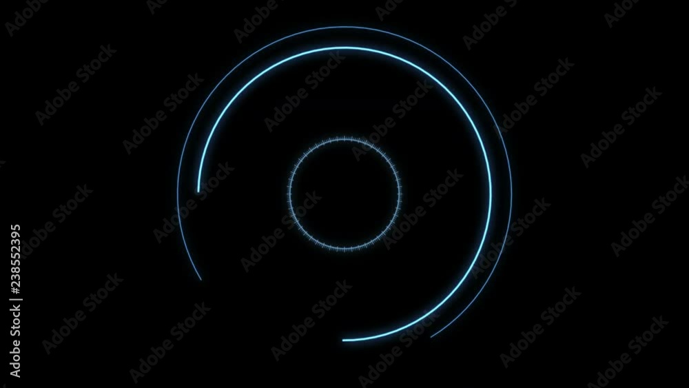 Vidéo Stock 4k Futuristic Hud Target with Computer Data Screen.circle ...