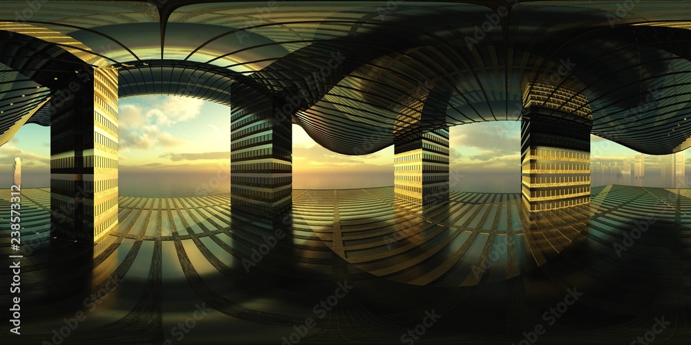 Poster HDRI, environment map , Round panorama, spherical panorama ...